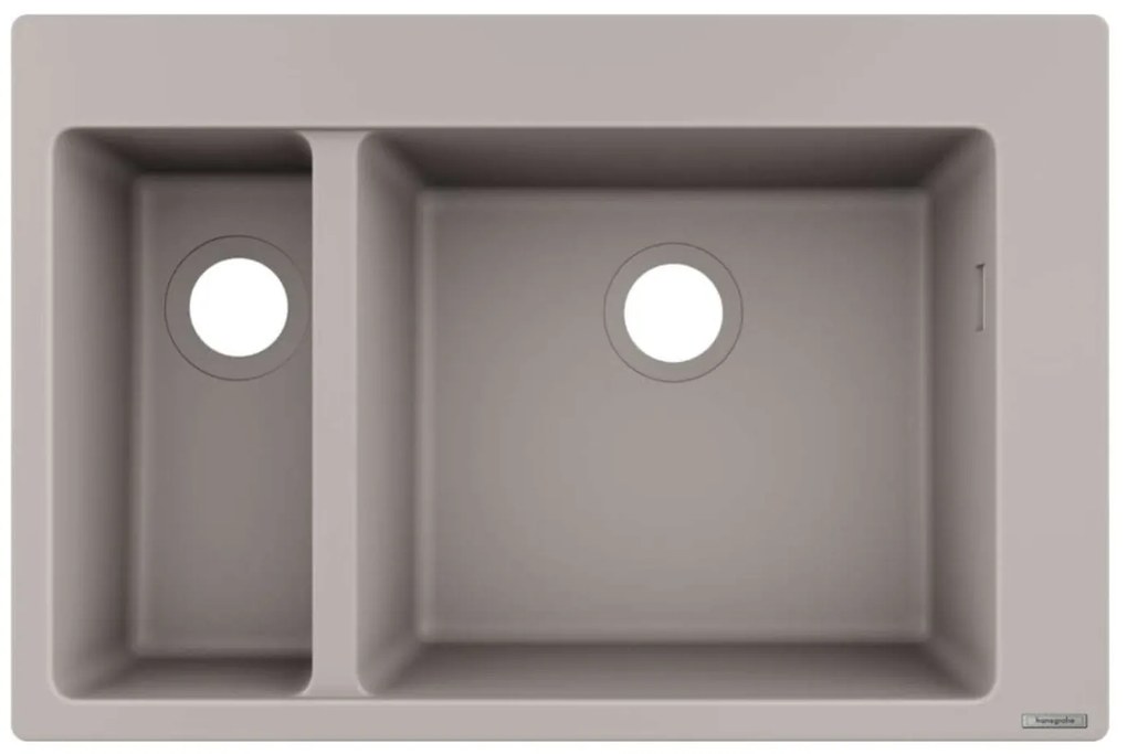Hansgrohe - Vestavný granitový dřez S510-F635, betonová šedá 43315380