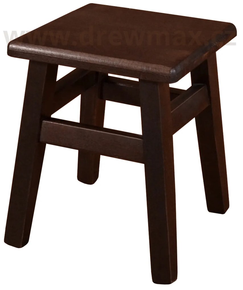 Drewmax KT251 - Dřevěný taburet v.32cm - Ořech