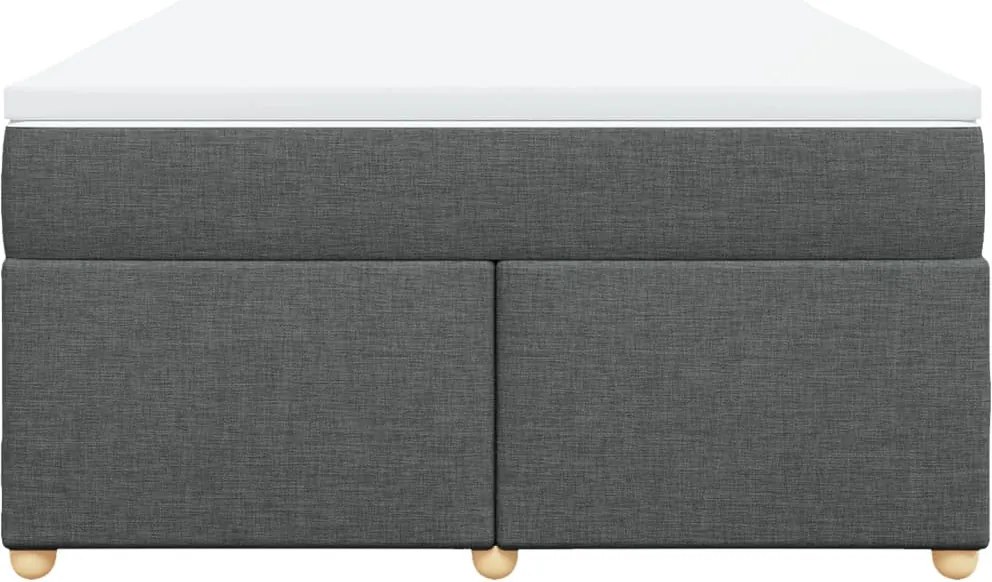 Box spring postel s matrací tmavě šedá 140x200 cm textil 3285381