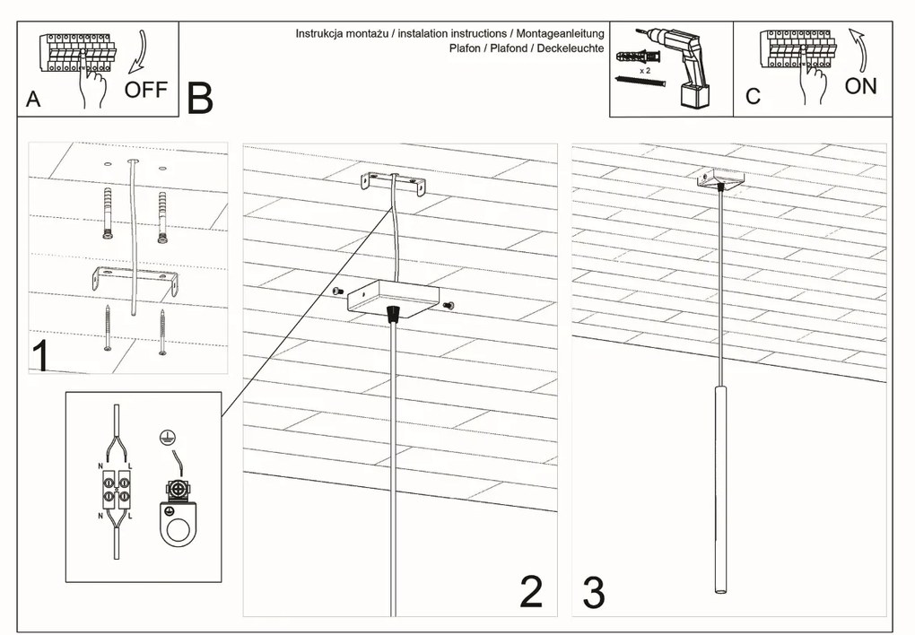 Sollux Lighting Závěsné svítidlo PASTELO 1 Černá