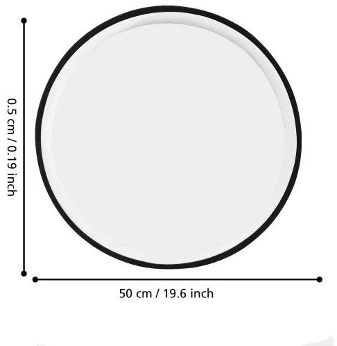 Eglo 425042 - Nástěnné zrcadlo BANI pr. 31 cm černá