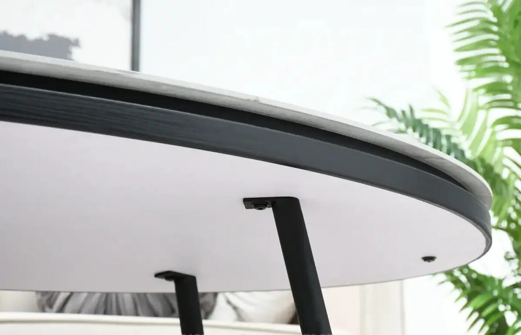 MPT Konferenční stolek Tavolo ze slinutého kamene - grafitový