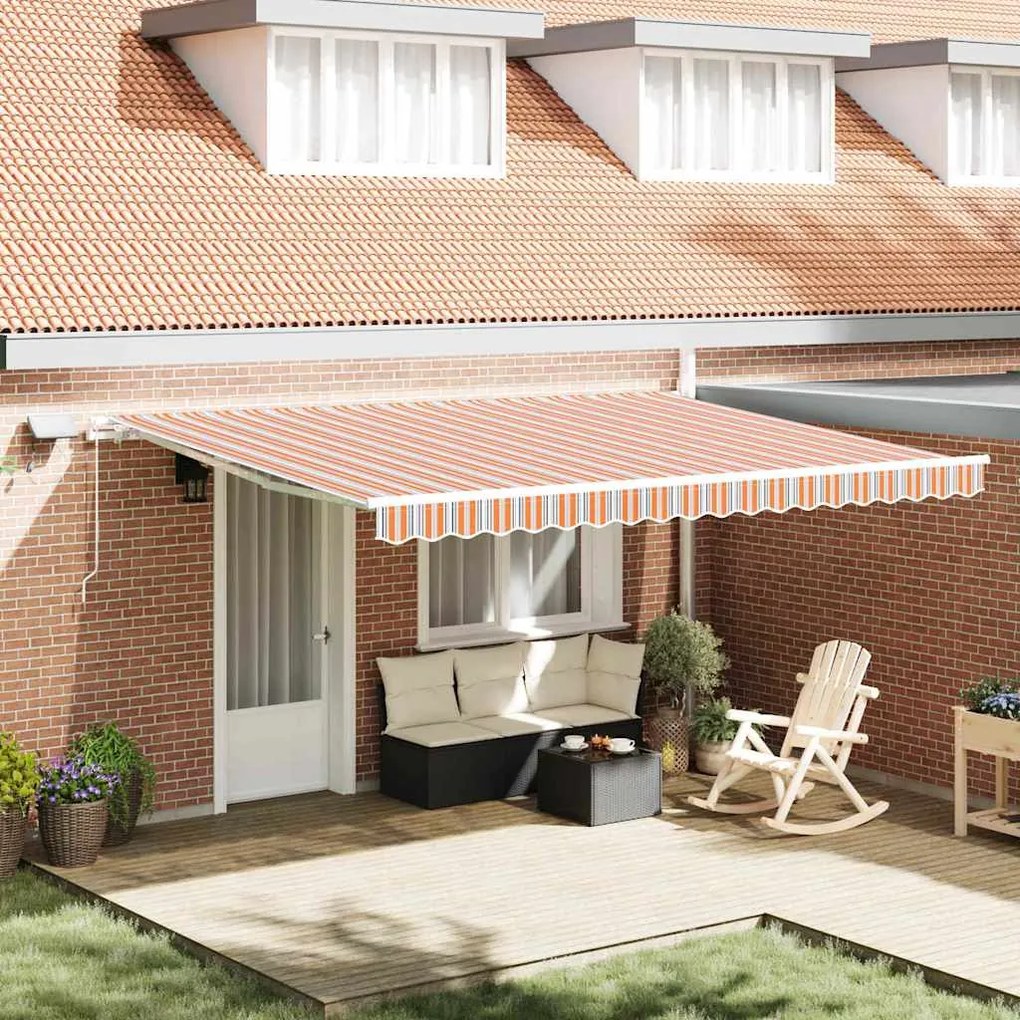 Stahovací markýza Vícebarevný 450 × 300 cm Látka a hliník 3330928