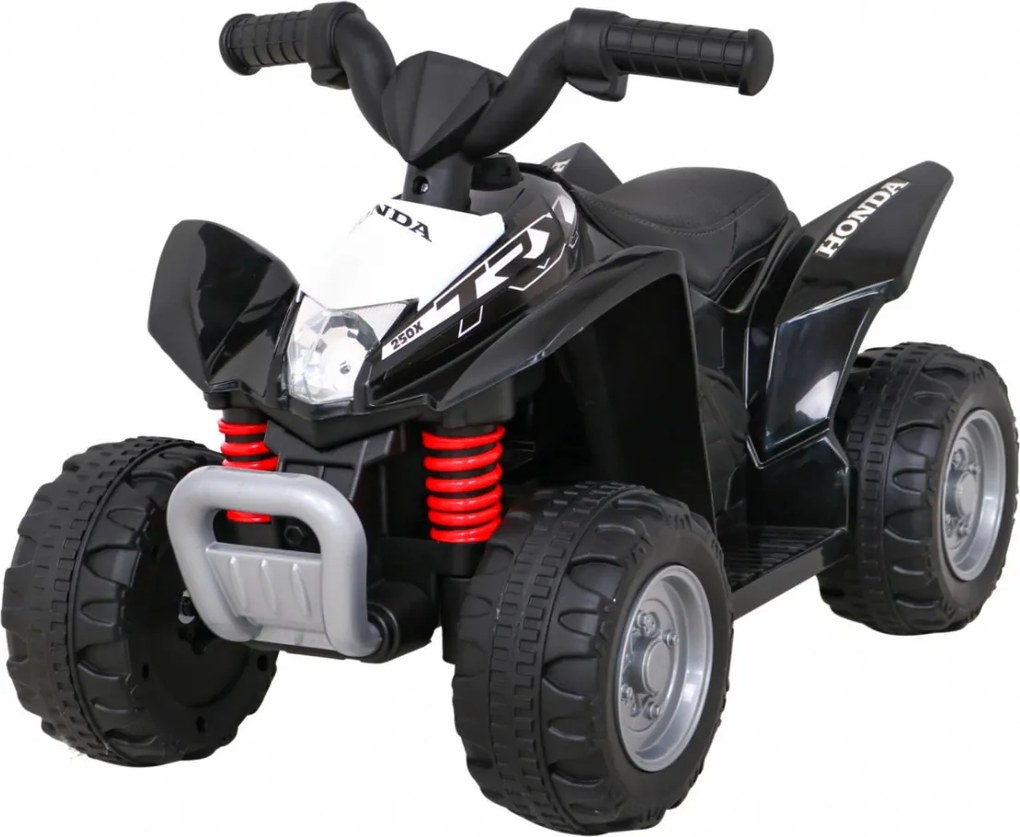 Ramiz Čtyřkolka Honda 250X TRX na baterie černá + klakson + LED + ekokůže