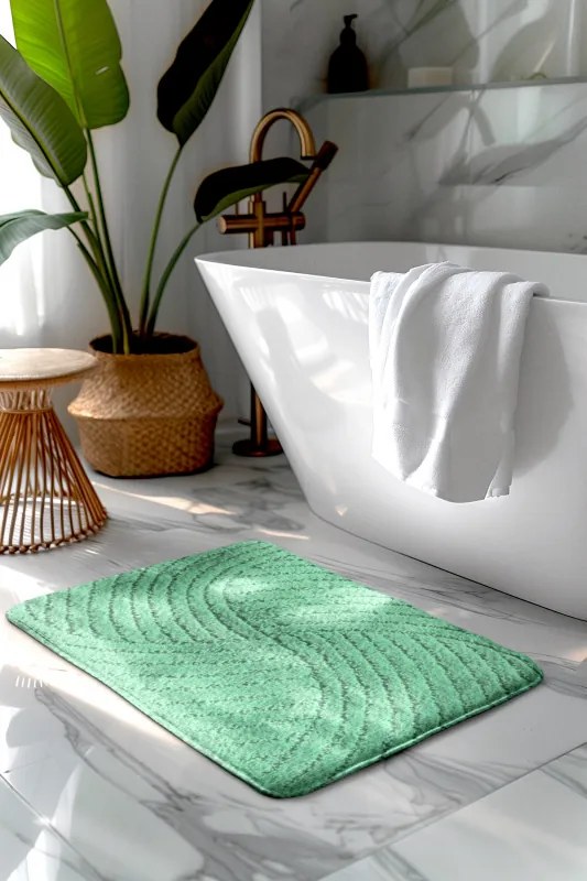 Ervi koupelnová předložka zelená Comfort, 1 set