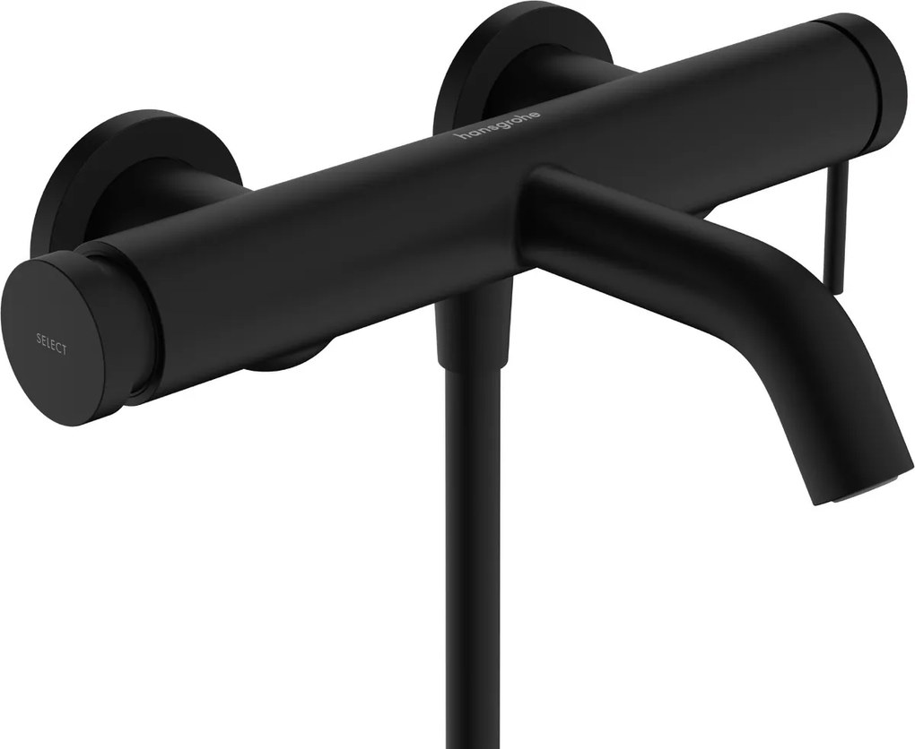 Hansgrohe Tecturis S, páková vanová baterie nástěnná, černá matná, HAN-73422670