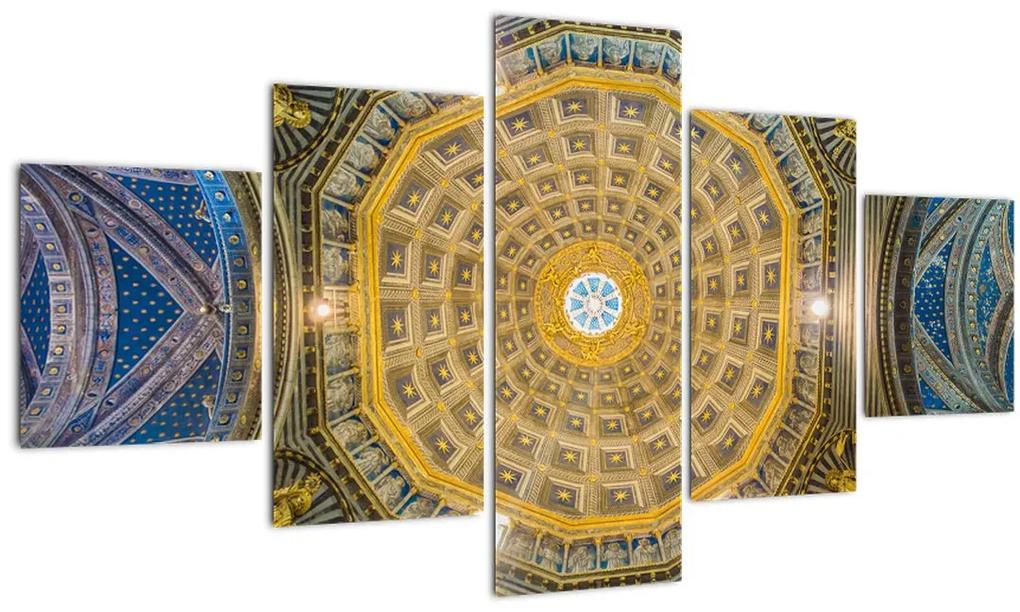 Obraz stropu Sienského kostela (125x70 cm)