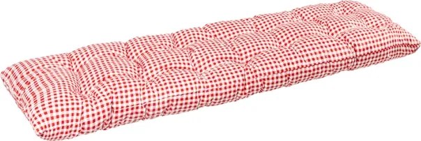 Bellatex Sedák na lavici prošívaný Kostička Červená rozměr 40x140 cm