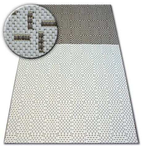 Makro Abra  Kusový koberec Sisal FLAT 48722/608 krémový hnědý