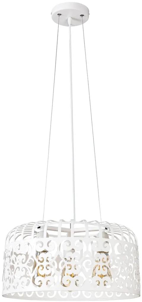 Rabalux Alessandra závěsné svítidlo bílé E27, max. 3x60W, průměr 40cm