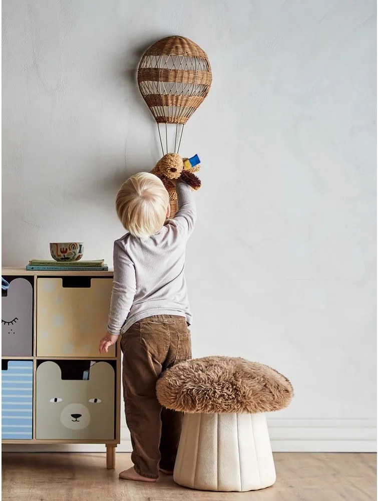 Hnědý/v přírodní barvě dětský puf Bertil – Bloomingville Mini