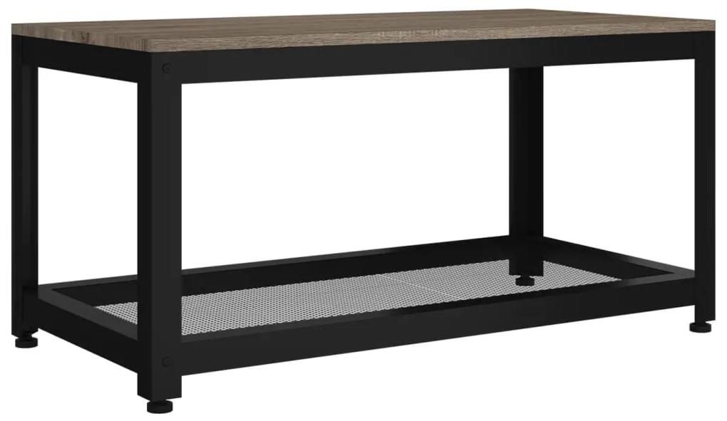 Konferenční stolek Dublin - MDF a železo - 90x45x45cm | šedý a černý