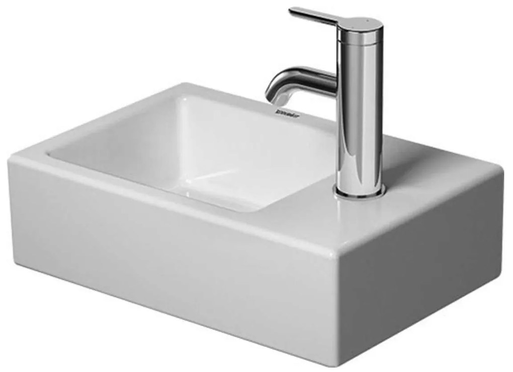 Duravit Vero Air - Umývátko 38x25 cm, bez přepadu, otvor pro baterii vpravo, bílá 0724380000