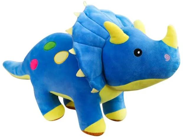 Plyšový dinosaurus Triceratops 40/55/100 cm Barva: modrá, Rozměry: 100 cm