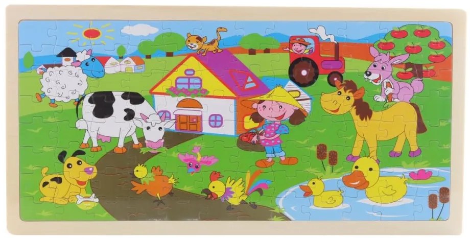 Lamps Dřevěné puzzle farma 96 dílků