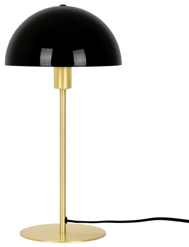 OnaDnes -20% Nordlux Černá kovová stolní lampa Ellen s mosaznou podstavou