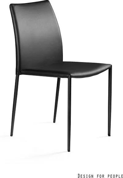 Dizajnová židle Azura eko  kůže - černá/bílá