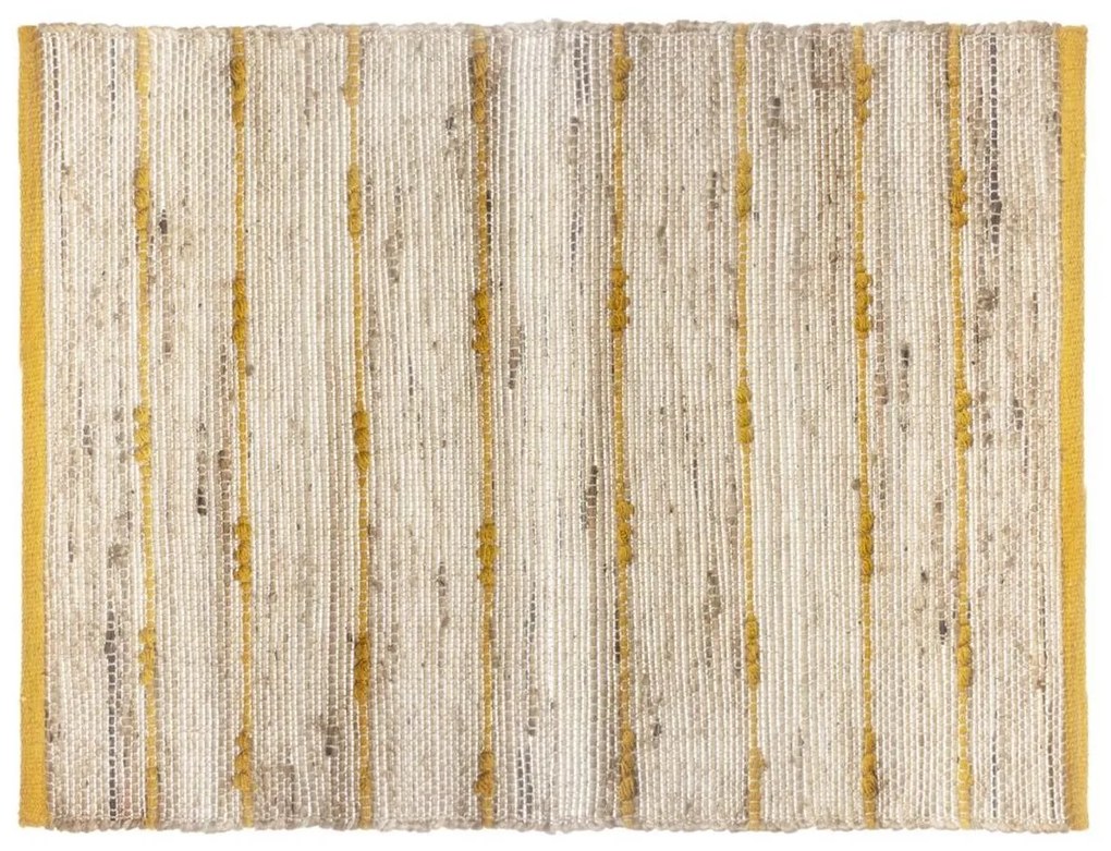 Dekorativní jutový koberec Yellow Stripe 60x90 cm