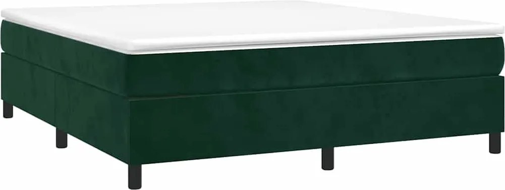 Rám postele s boxspringem tmavě zelená 160 x 200 cm samet 3121129