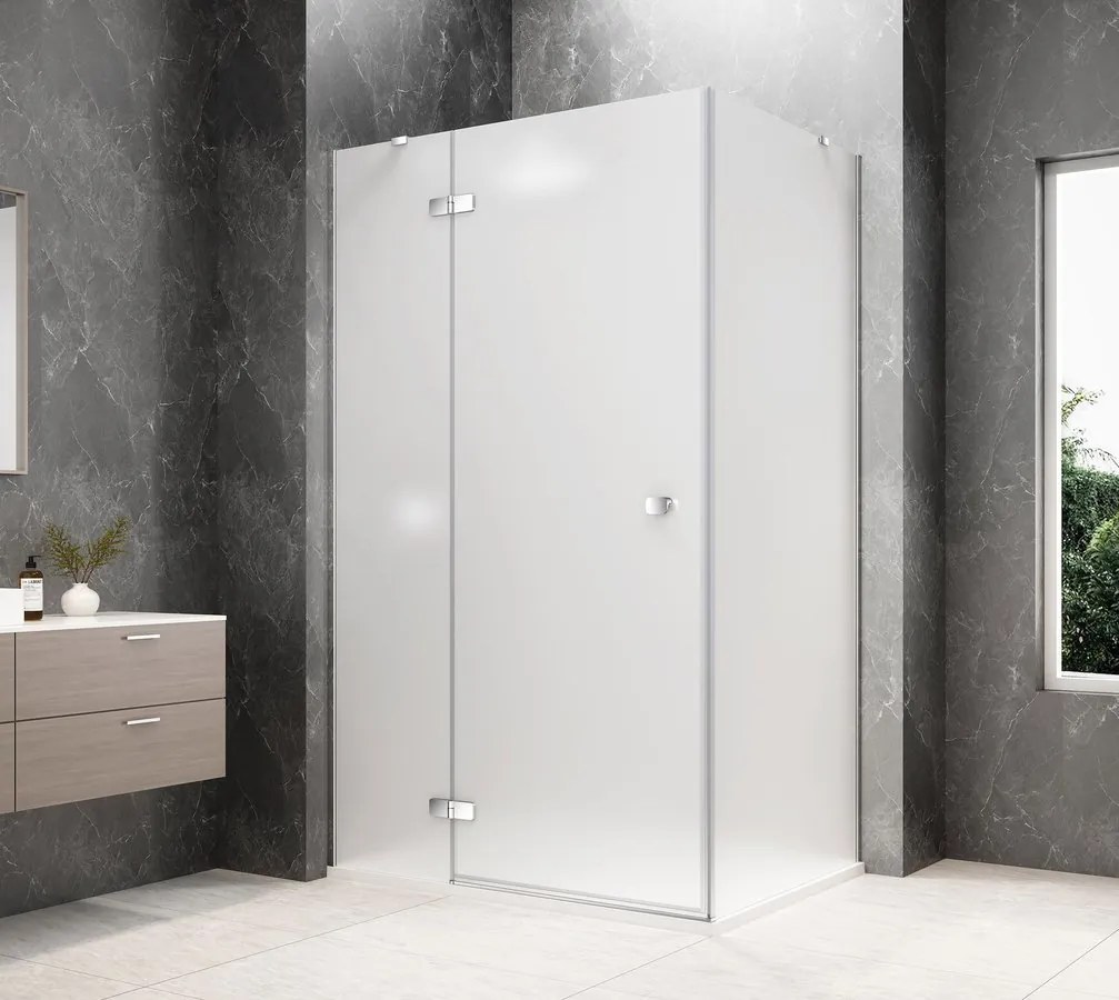 Polysan Polysan, GLOBE CHROME obdélníková sprchová zástěna 1200x900mm, matné sklo, levá, GB1012-3315MLC