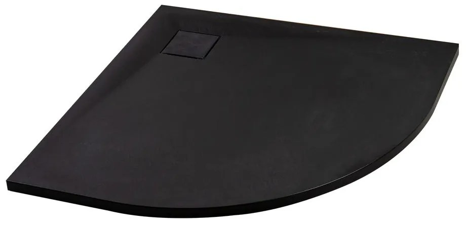 Cagliari Black 80x80x2,6 cm Oblouková SMC sprchová vanička se sifonem