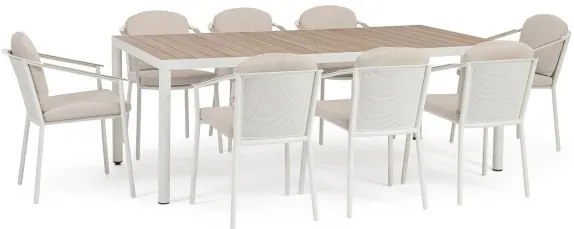 BIZZOTTO Zahradní set ULISES bílý stůl+židle 0663761