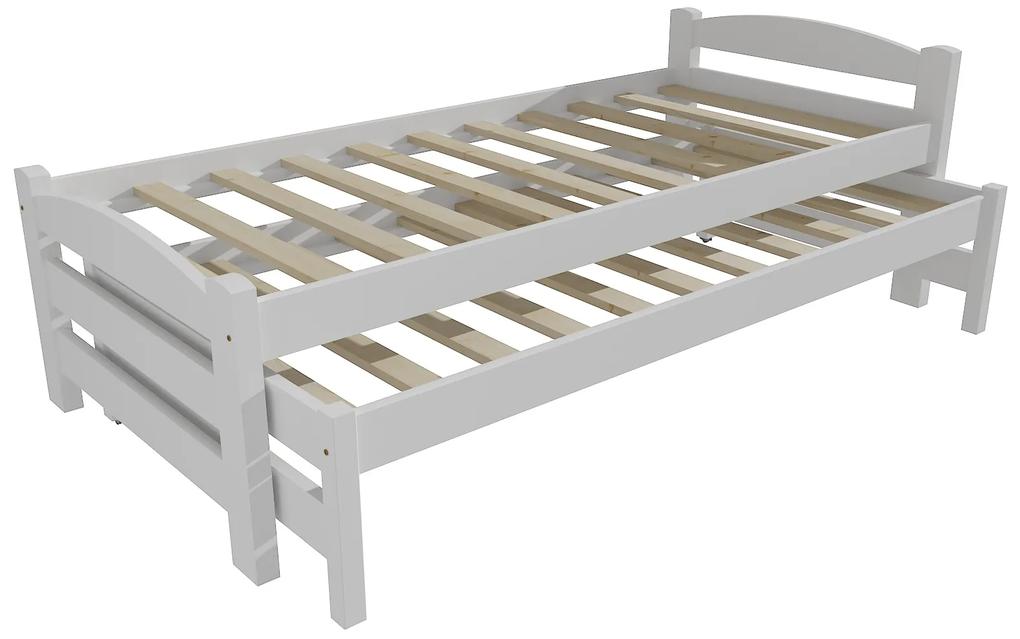 Vomaks Dětská postel s výsuvnou přistýlkou DPV 025 Rozměr: 90 x 200 cm, Barva: surové dřevo