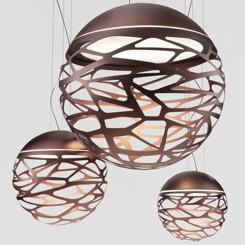 Lodes Kelly Small Sphere 40, závěsné svítidlo 3x23W LED, bronz, prům. 40cm