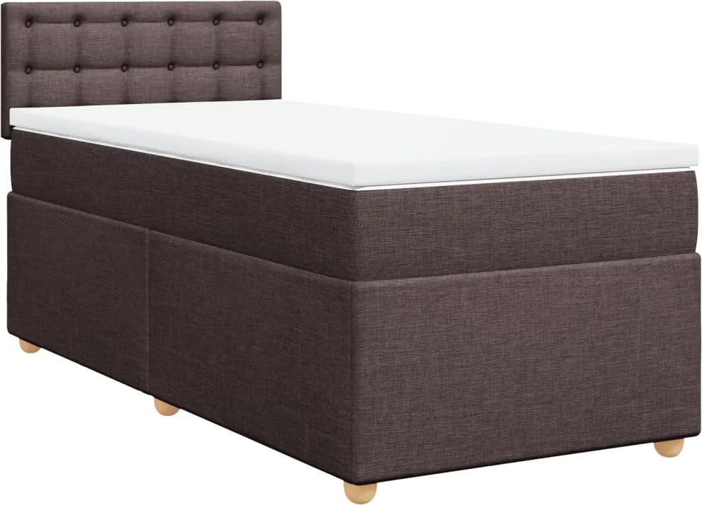 Box spring postel s matrací tmavě hnědá 80x200 cm textil 3288824