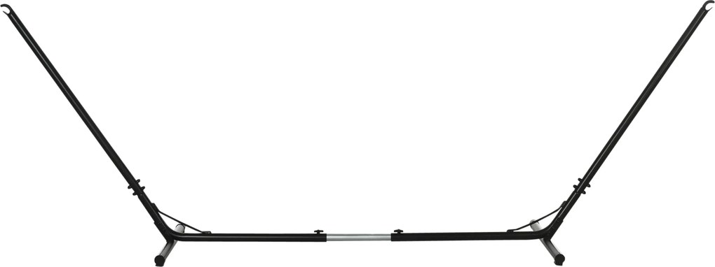 Outsunny rám houpací sítě nastavitelný stojan na houpací síť pro zahradu a pláž kov do 120 kg 308-380x108x120cm | Aosom.de