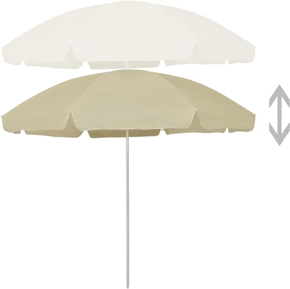 Plážový slunečník pískově žlutý 300 cm 314707