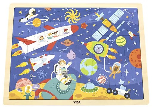 Puzzle na podstavci Viga 44586 48 dílků - poznávání vesmíru
