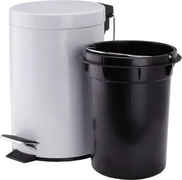 MSV UNIS Pedálový odpadkový koš 3 L bílá / ocel