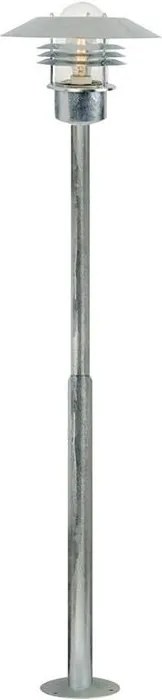 Pozinkovaná zahradní lampa Vejers 2m pro žárovku E27 200cm  - Nordlux