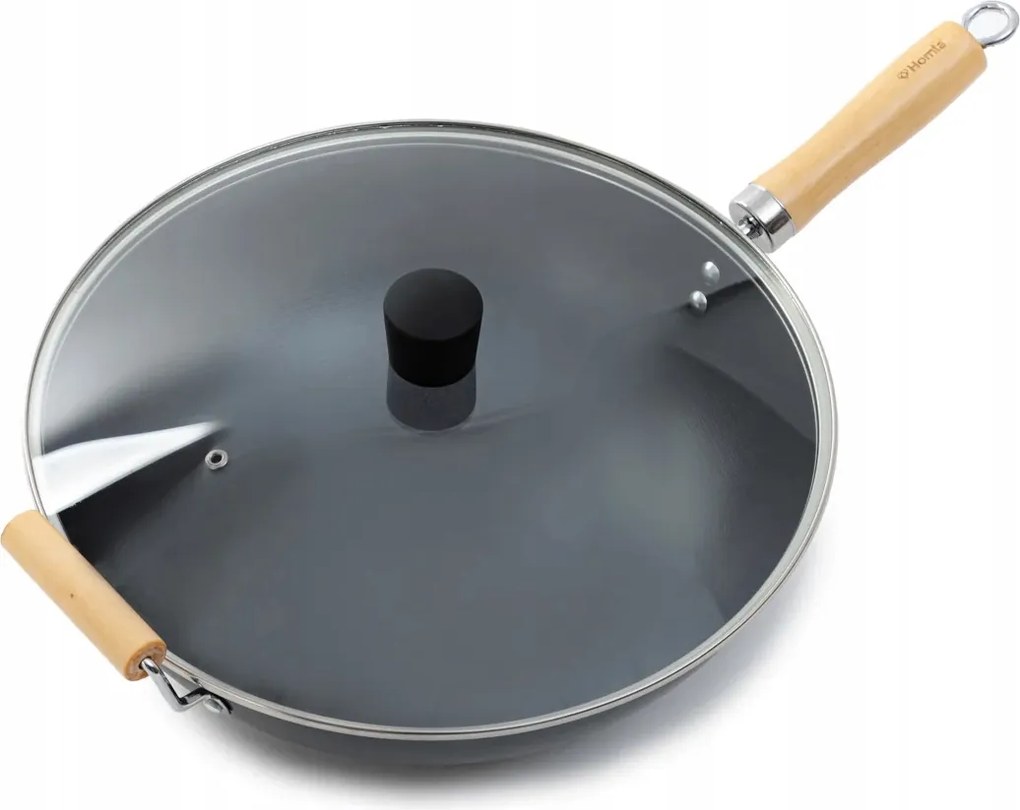 Wok Sydney s dřevěnou rukojetí 32 cm Homla