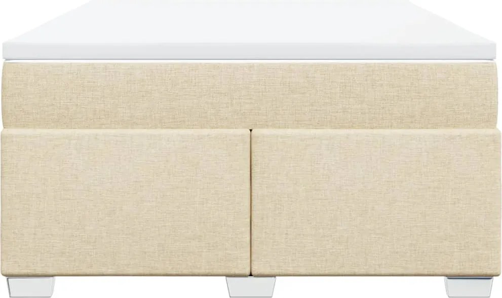 Box spring postel s matrací krémová 140x200 cm textil 3285142