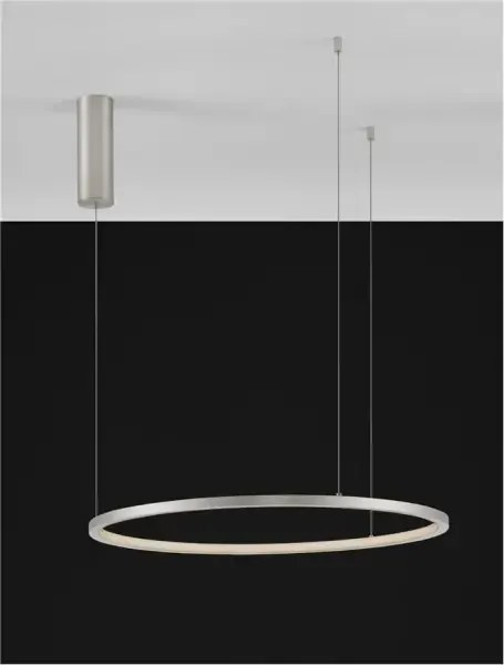 LED lustr Tarquin 60 Stříbrná