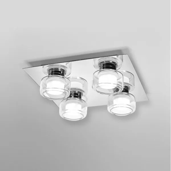 Ledvance -LED Koupelnové stropní svítidlo ORBIS FLAME 4xLED/5,5W/230V IP44 chrom