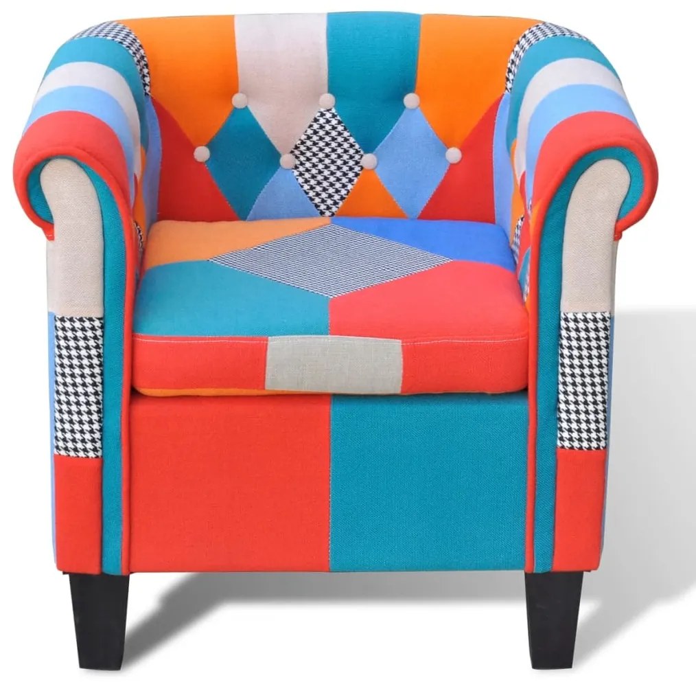 Křeslo patchwork textilní 241027
