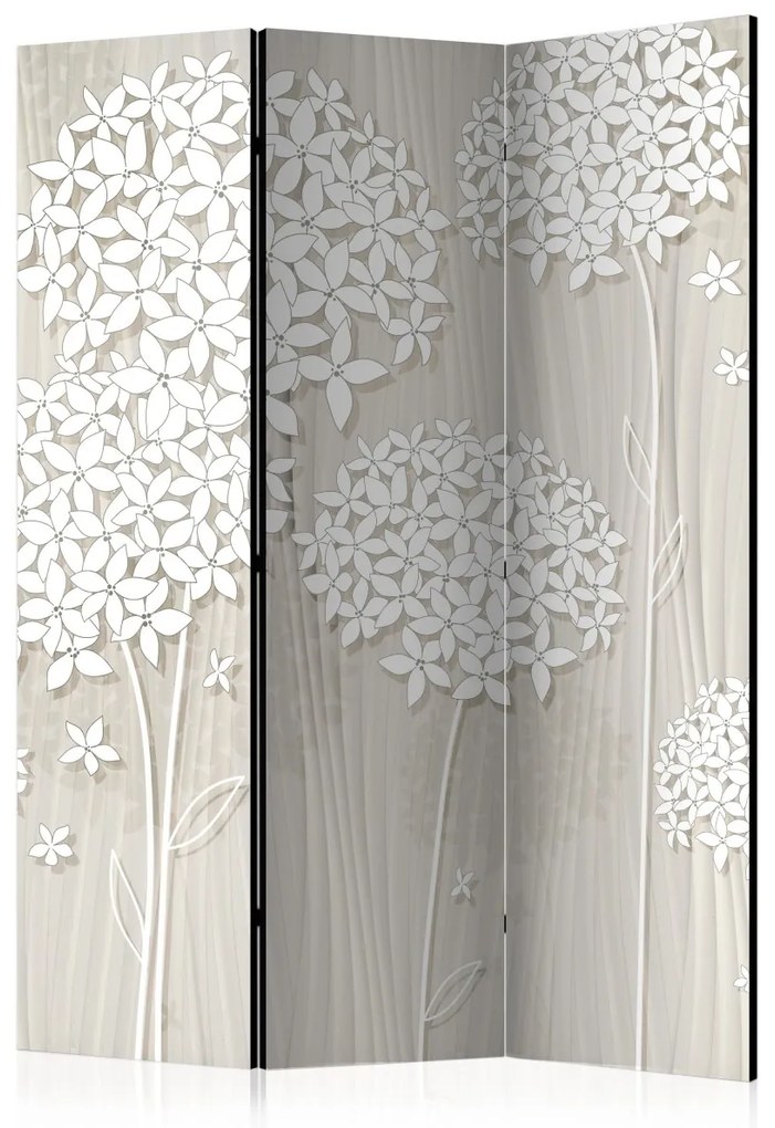 Paraván bíle květy Velikost (šířka x výška): 135x172 cm