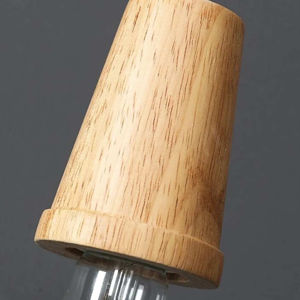Závěsná lampa La Belle XXIV černá/bambus