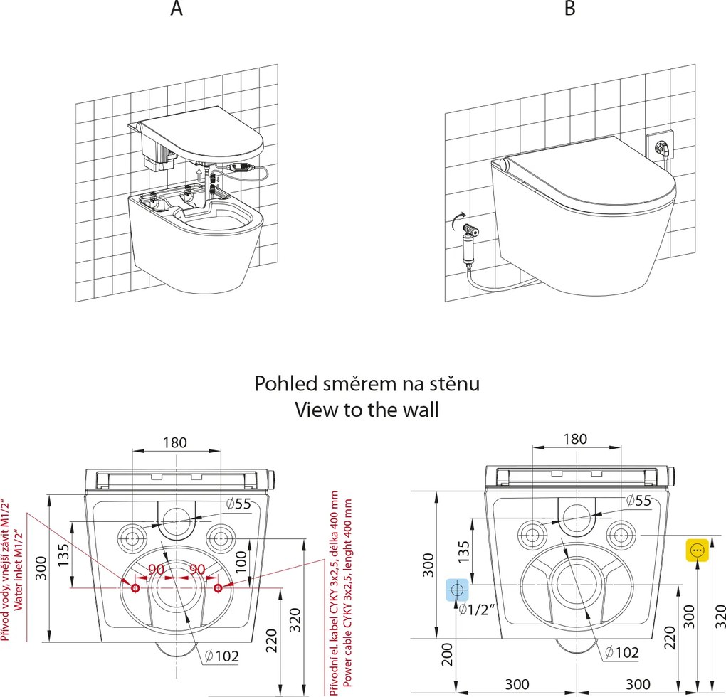 Sapho, VEEN CLEAN závěsné WC s integrovaným elektronickým bidetem
