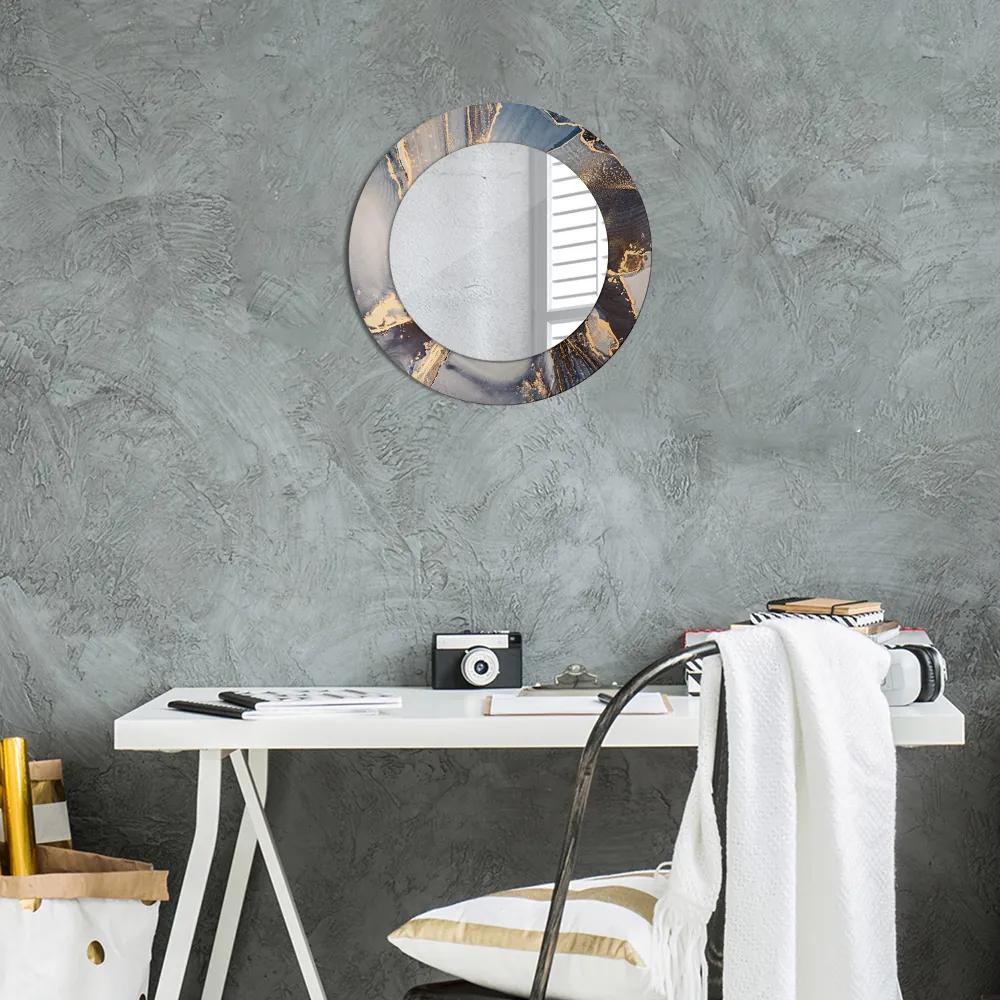 Kulaté dekorativní zrcadlo Abstraktní tekutina fi 50 cm