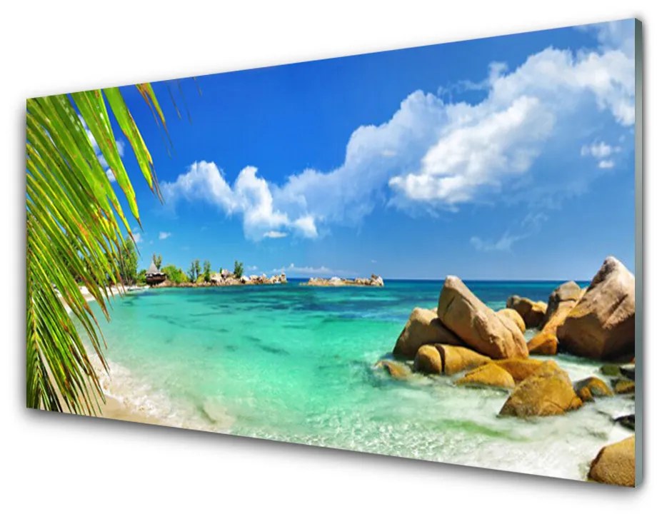 akrylový obraz Moře Skály Krajina 140x70 cm