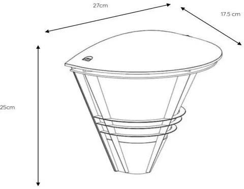 Lucide 11812/01/30 - Venkovní nástěnné svítidlo LIVIA 1xE27/60W/230V černé IP44