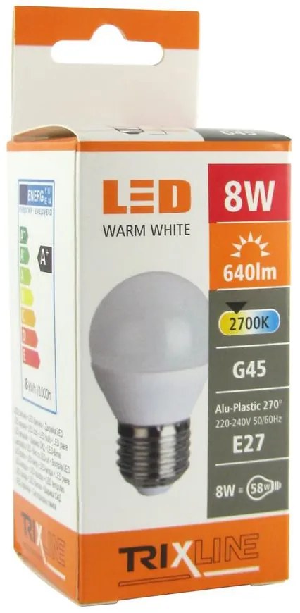 Žárovka TR LED G45 8W 2700K 640lm E27