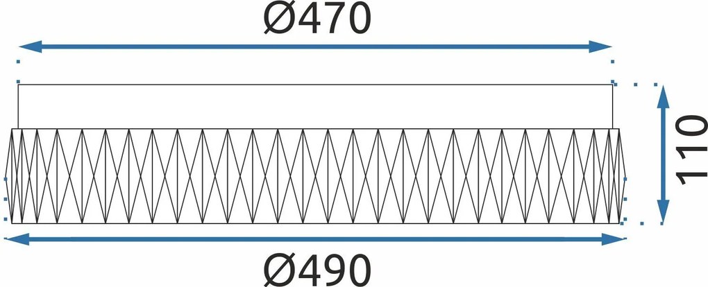 Toolight Toolight, stropní svítidlo 50cm, 30W, 4000K, 1400lm, APP1722-C, zlatá matná, OSW-09303