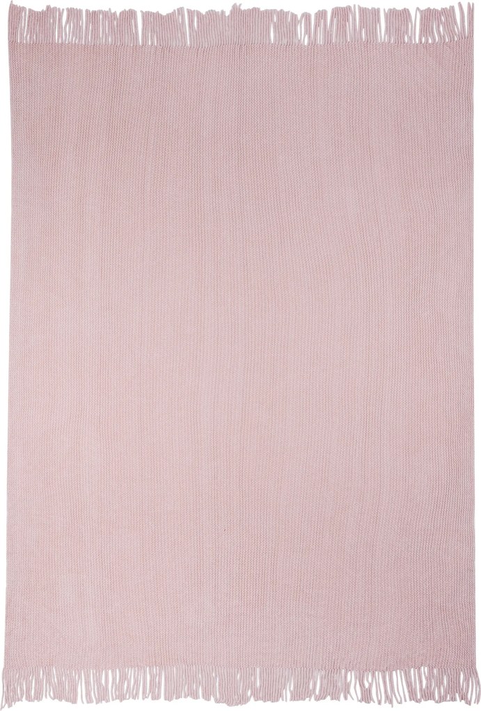 Livarno Home Žinylkový pléd, 130 x 170 cm (světle růžová)