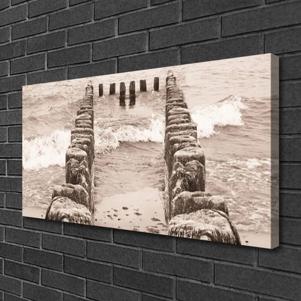 Obraz na plátně Oceán Pláž Architektura 120x60 cm