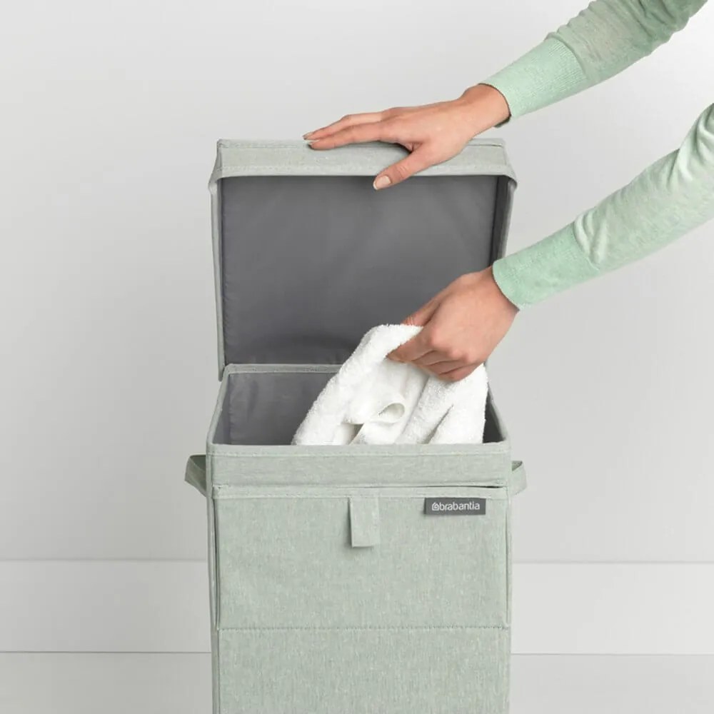 Brabantia Stohovatelný koš na prádlo zelený melír